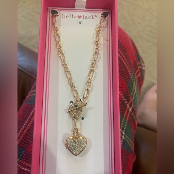 bella jack | Jewelry | Bella Jack Gold Chain Heart Locket Necklace ...